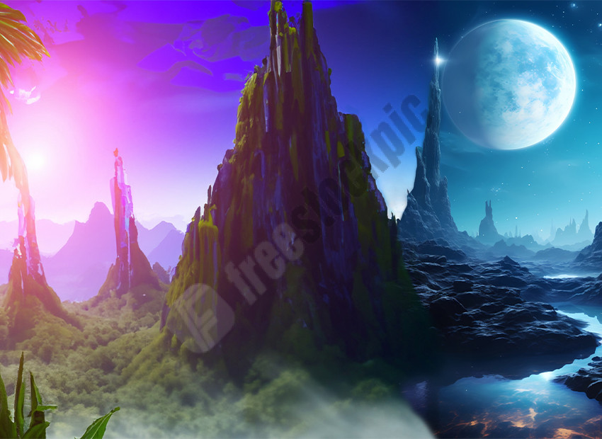 Your Free Stock Photo Haven - AI Fantasy Sci-Fi-environment jungle ...